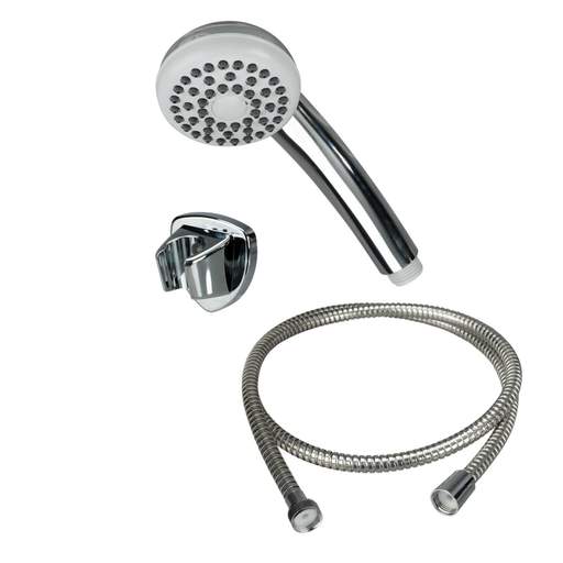 Croydex One Function Shower Set with Hose and Bracket Chrome (AM250641) | CEF