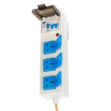 15m 230V 3 Way Mobile Mains Power Unit with RCD Protection ( V762 ) | CEF