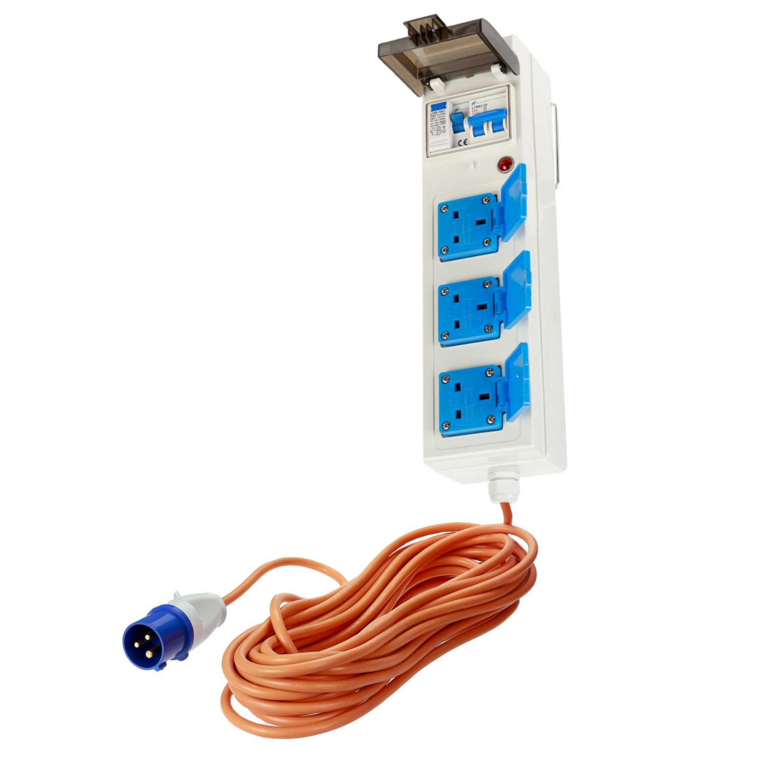 15m 230V 3 Way Mobile Mains Power Unit with RCD Protection ( V762 ) | CEF