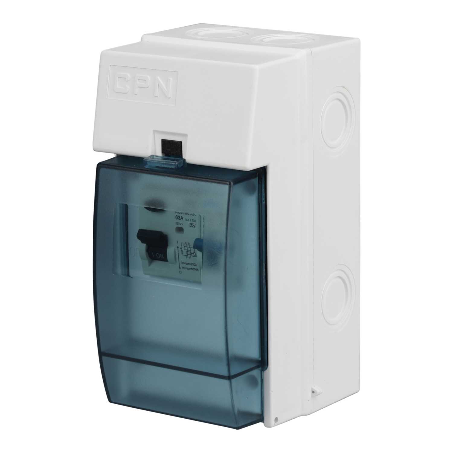 Cudis CPN 3 Module Plastic Enclosure with 63A Type A RCD and 40A Type C ...