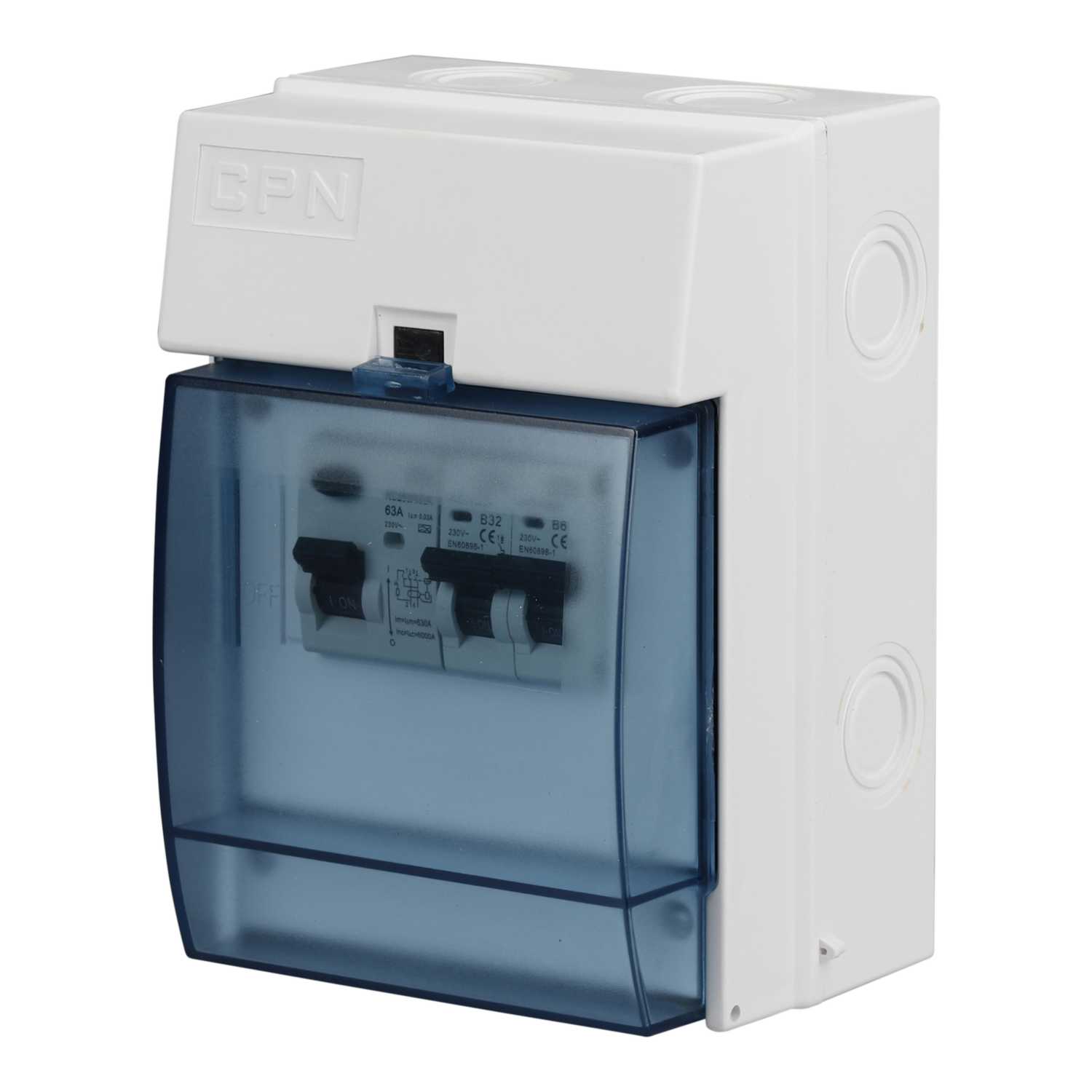 Cudis CPN 5 Module Plastic Enclosure with 63A Type A RCD and 6A and 32A ...