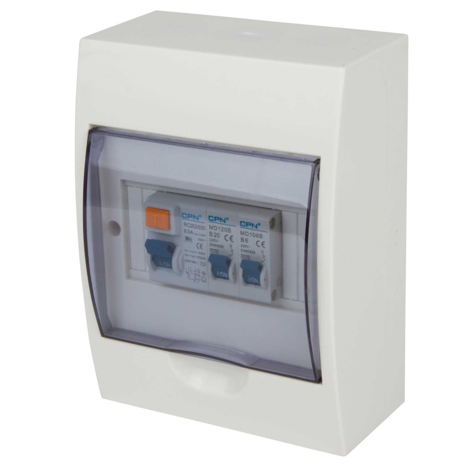 Cudis CPN 6 Way 63A 30mA RCD Insulated Consumer Unit with 6A and 20A ...