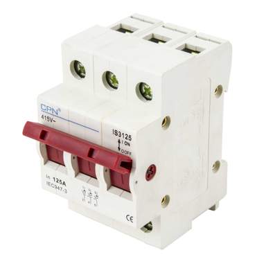 Cudis 125A 3 Pole Isolator Incomer (IS3125) | CEF