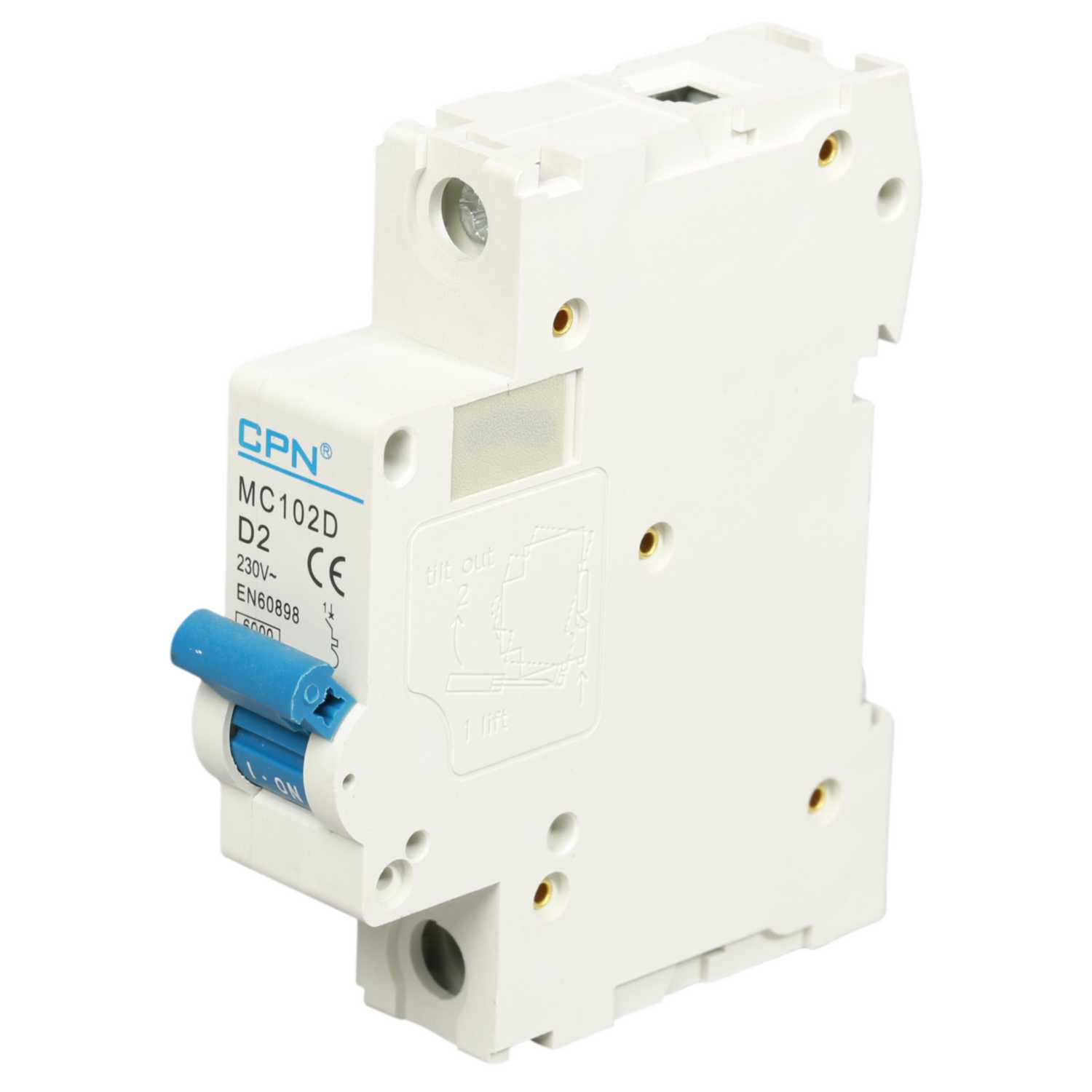 Cudis CPN MC 2A Single Pole 6kA D Curve MCB (MC102D) | CEF