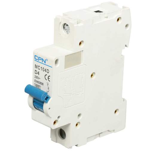 Cudis MC 4A Single Pole 6kA D Curve MCB (MC104D) | CEF