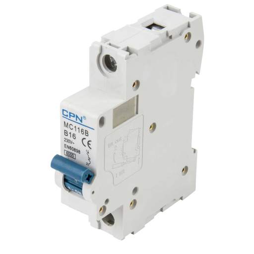 Cudis MC 16A Single Pole 6kA B Curve MCB (MC116B) | CEF