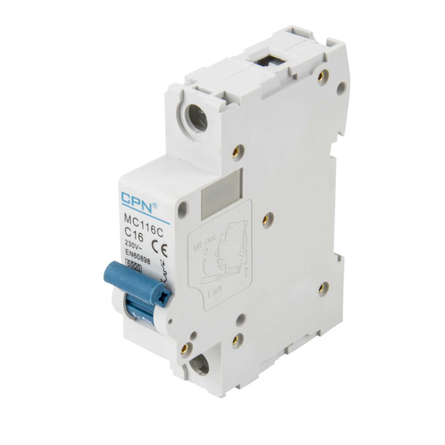 Cudis CPN MC 16A Single Pole 6kA C Curve MCB (MC116C) | CEF
