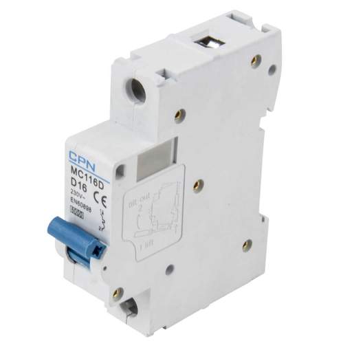Cudis MC 16A Single Pole 6kA D Curve MCB (MC116D) | CEF