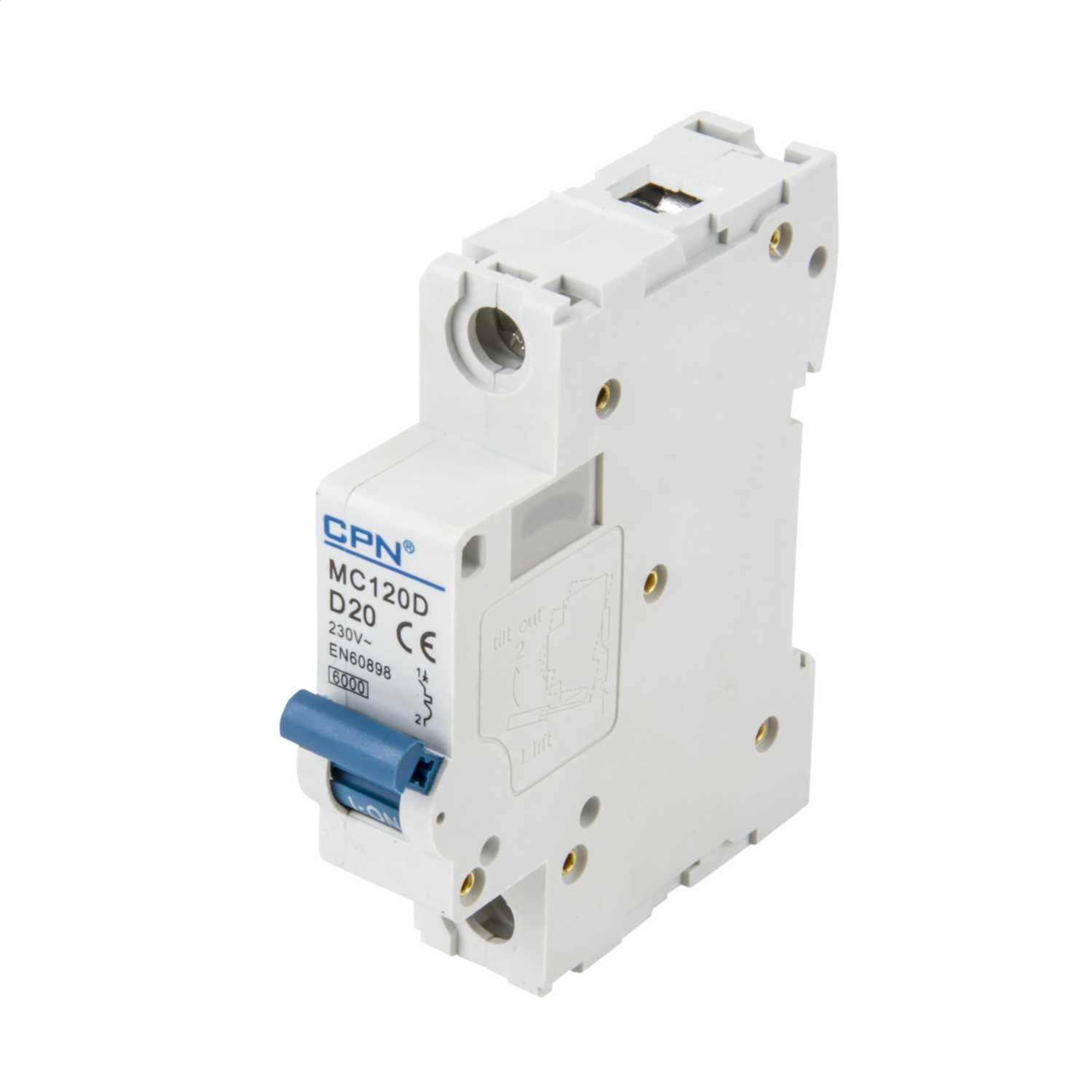 Cudis CPN MC 20A Single Pole 6kA D Curve MCB (MC120D) | CEF