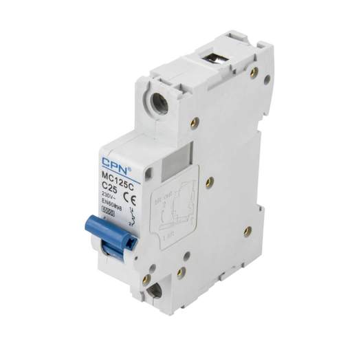 Cudis MC 25A Single Pole 6kA C Curve MCB (MC125C) | CEF