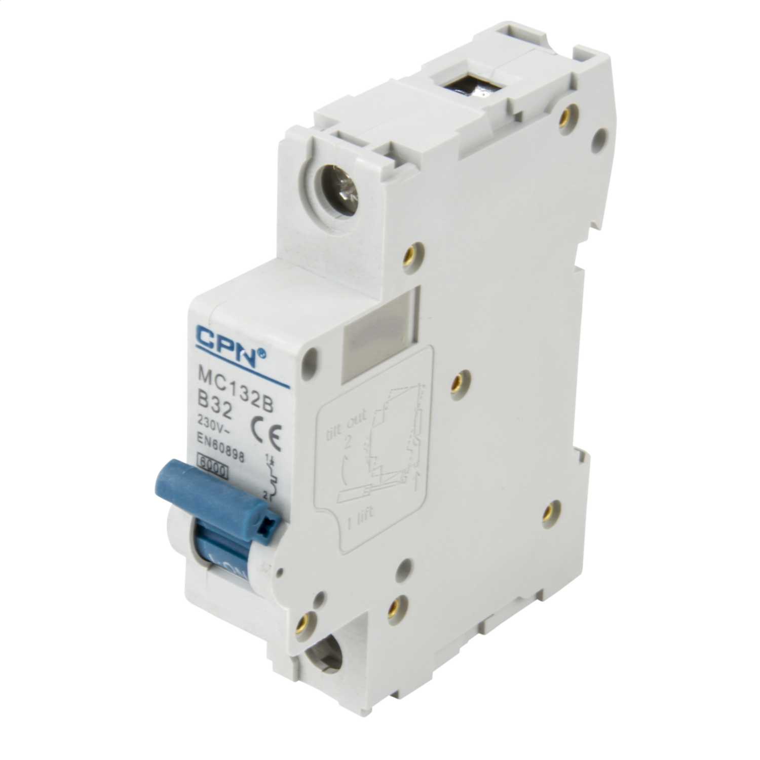 Cudis CPN MC 32A Single Pole 6kA B Curve MCB (MC132B) | CEF