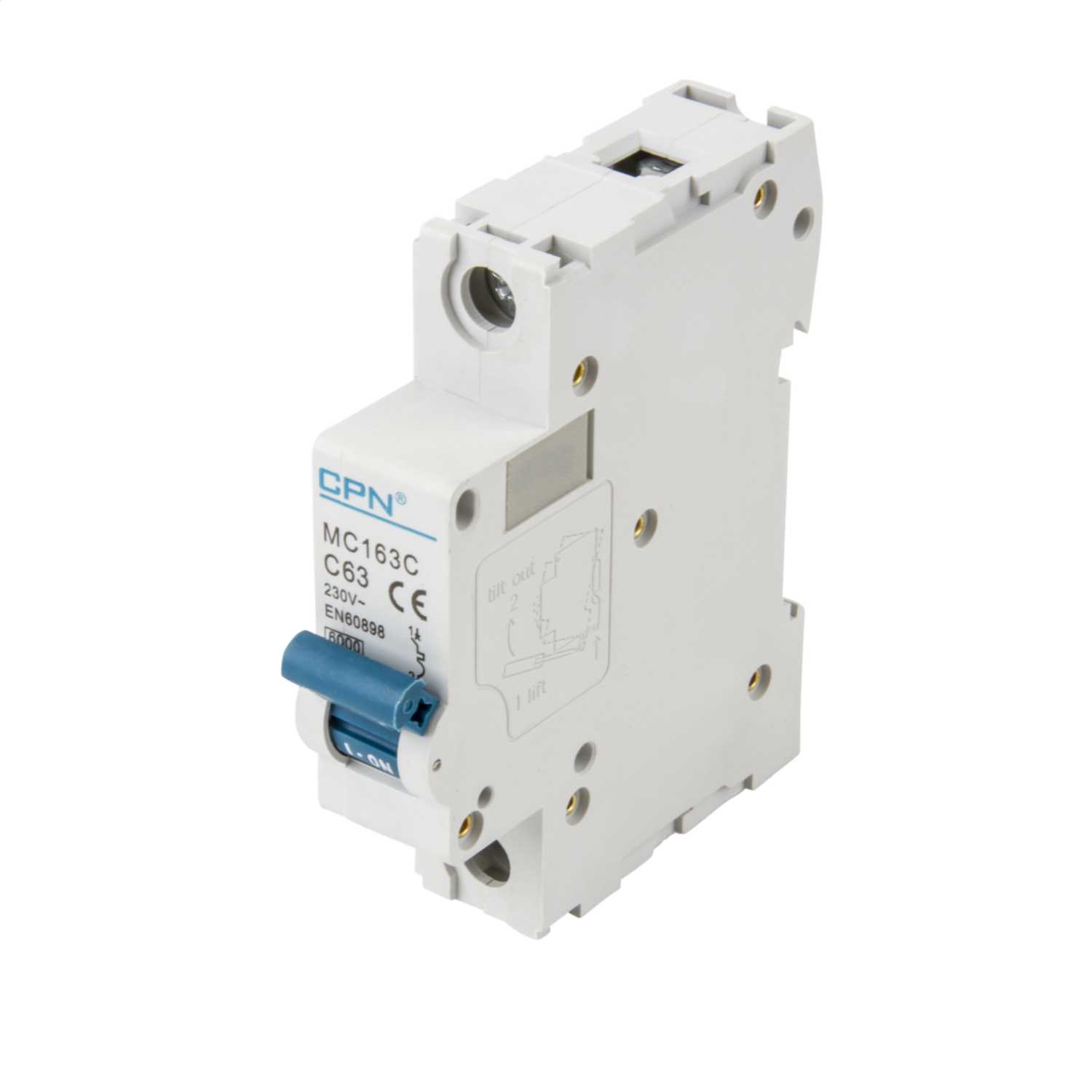 Cudis CPN MC 63A Single Pole 6kA C Curve MCB (MC163C) | CEF
