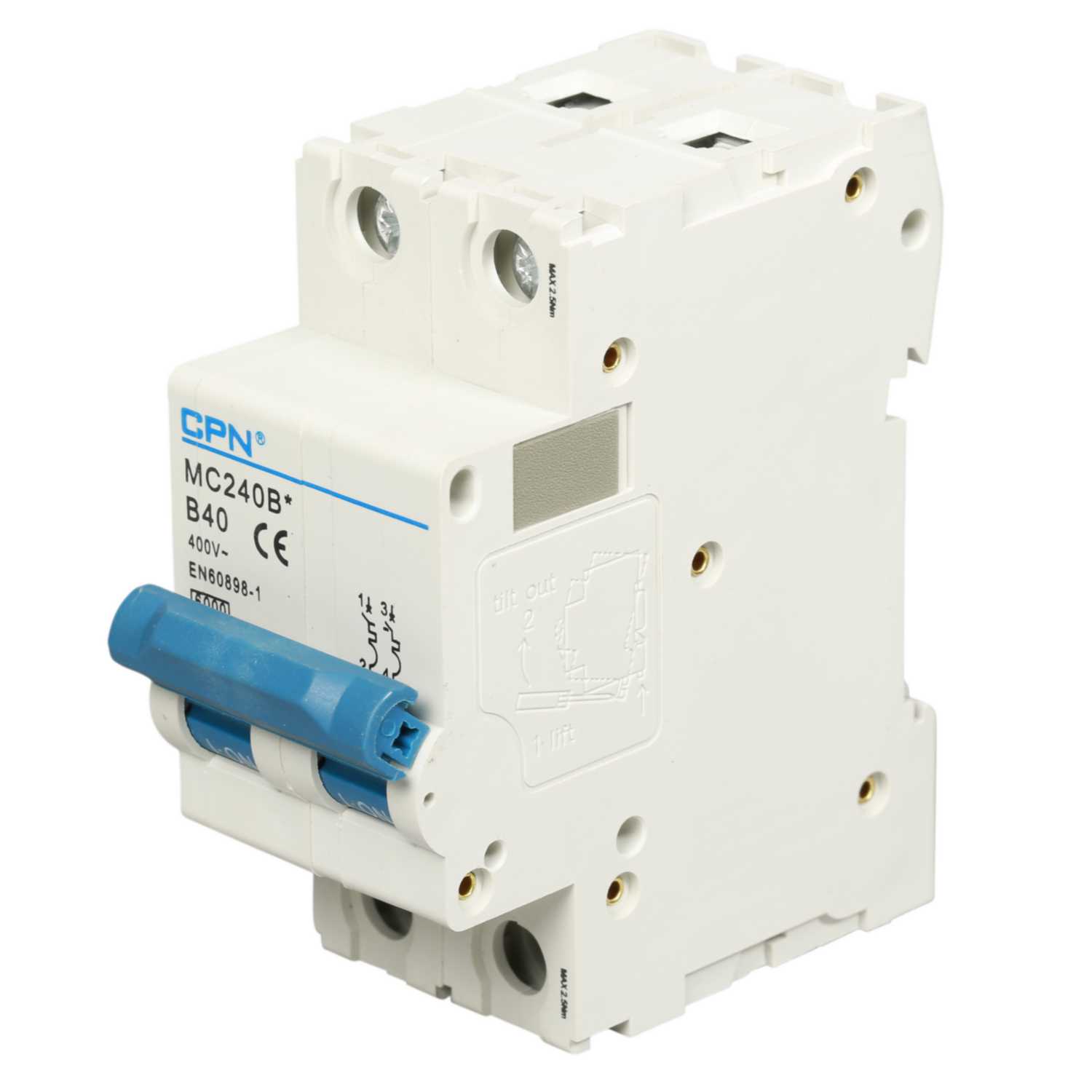 Cudis CPN MC 40A Double Pole 6kA B Curve MCB (MC240B) | CEF