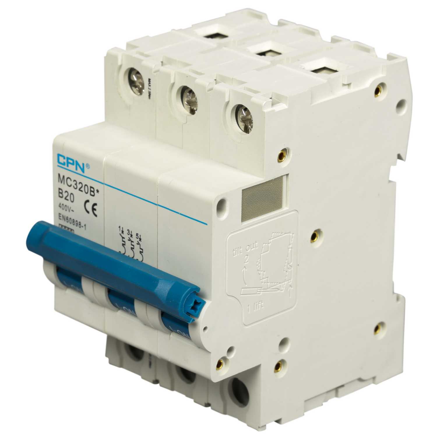 Cudis CPN MC 20A Triple Pole 6kA B Curve MCB (MC320B) | CEF