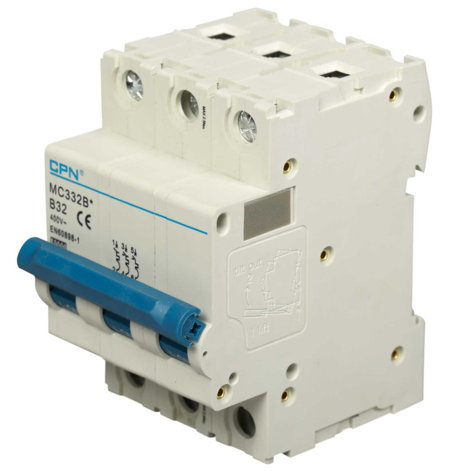 Cudis CPN MC 32A Triple Pole 6kA B Curve MCB (MC332B) | CEF