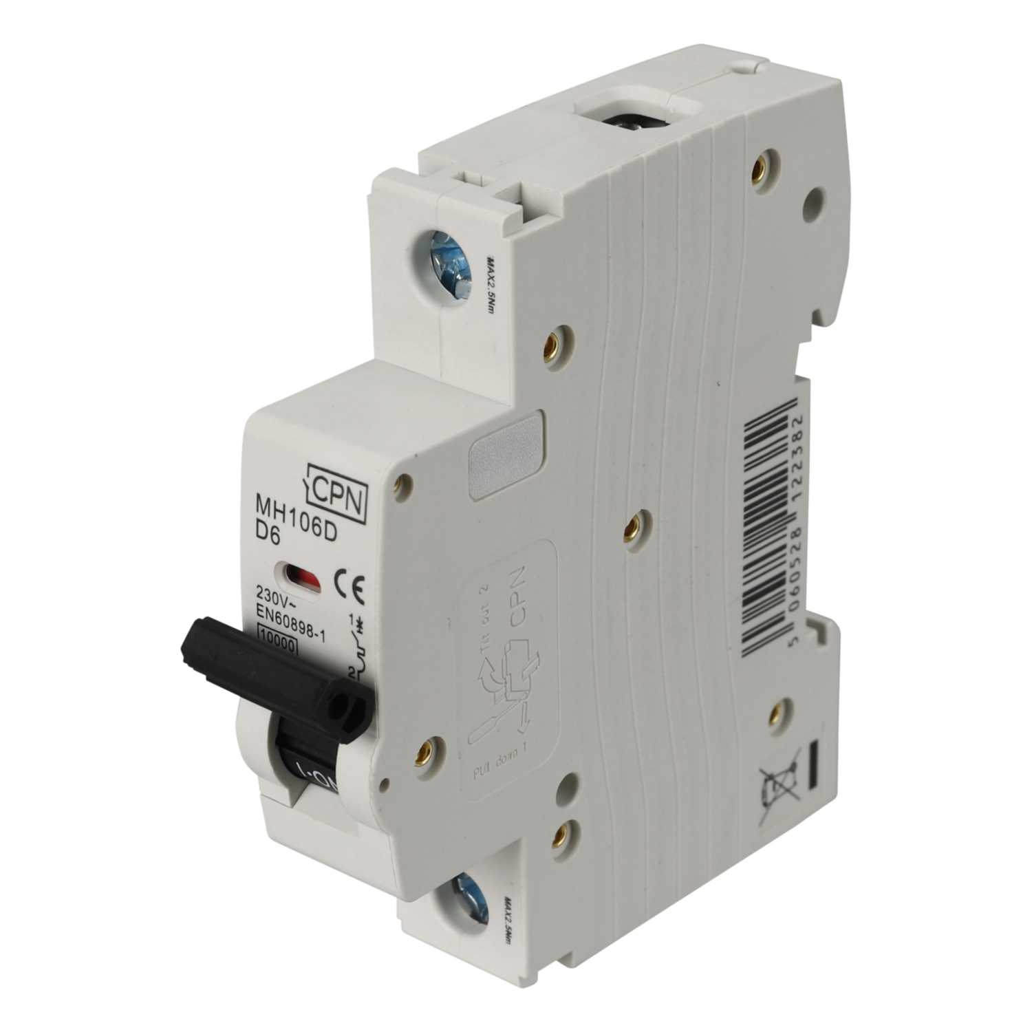 Cudis CPN 6A Single Pole 10kA D Curve MCB (MH106D) | CEF