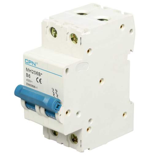 Cudis 6A Double Pole 10kA B Curve MCB (MH206B) | CEF