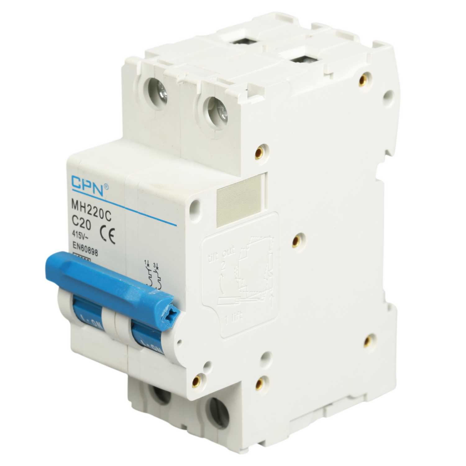 Cudis CPN 20A Double Pole 10kA C Curve MCB (MH220C) | CEF
