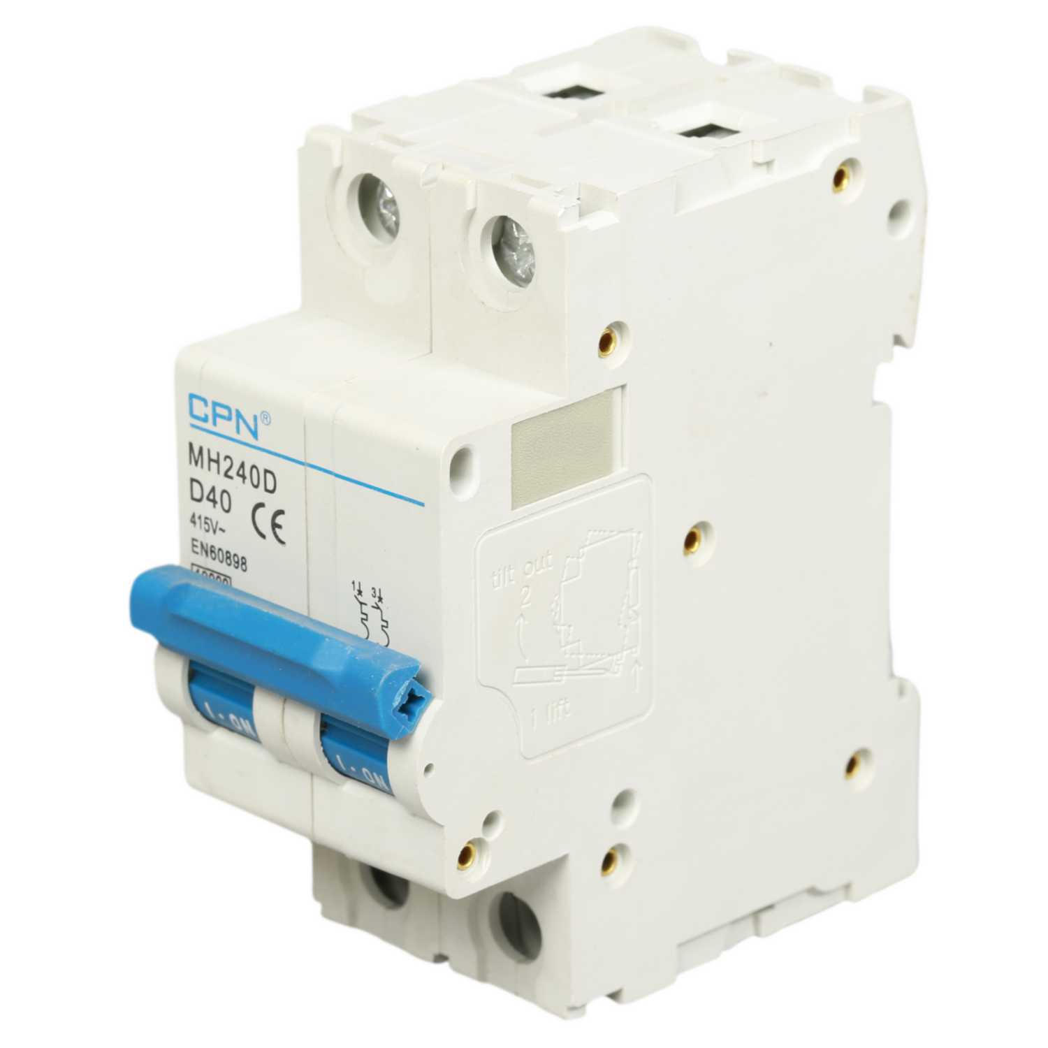 Cudis CPN 40A Double Pole 10kA D Curve MCB (MH240D) | CEF
