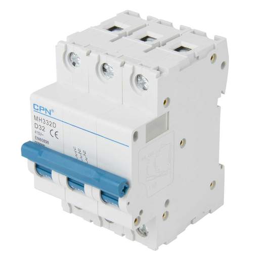 Cudis 32A Triple Pole 10kA D Curve MCB (MH332D) | CEF