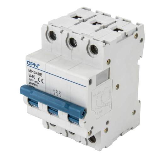 Cudis 40A Triple Pole 10kA B Curve MCB (MH340B) | CEF