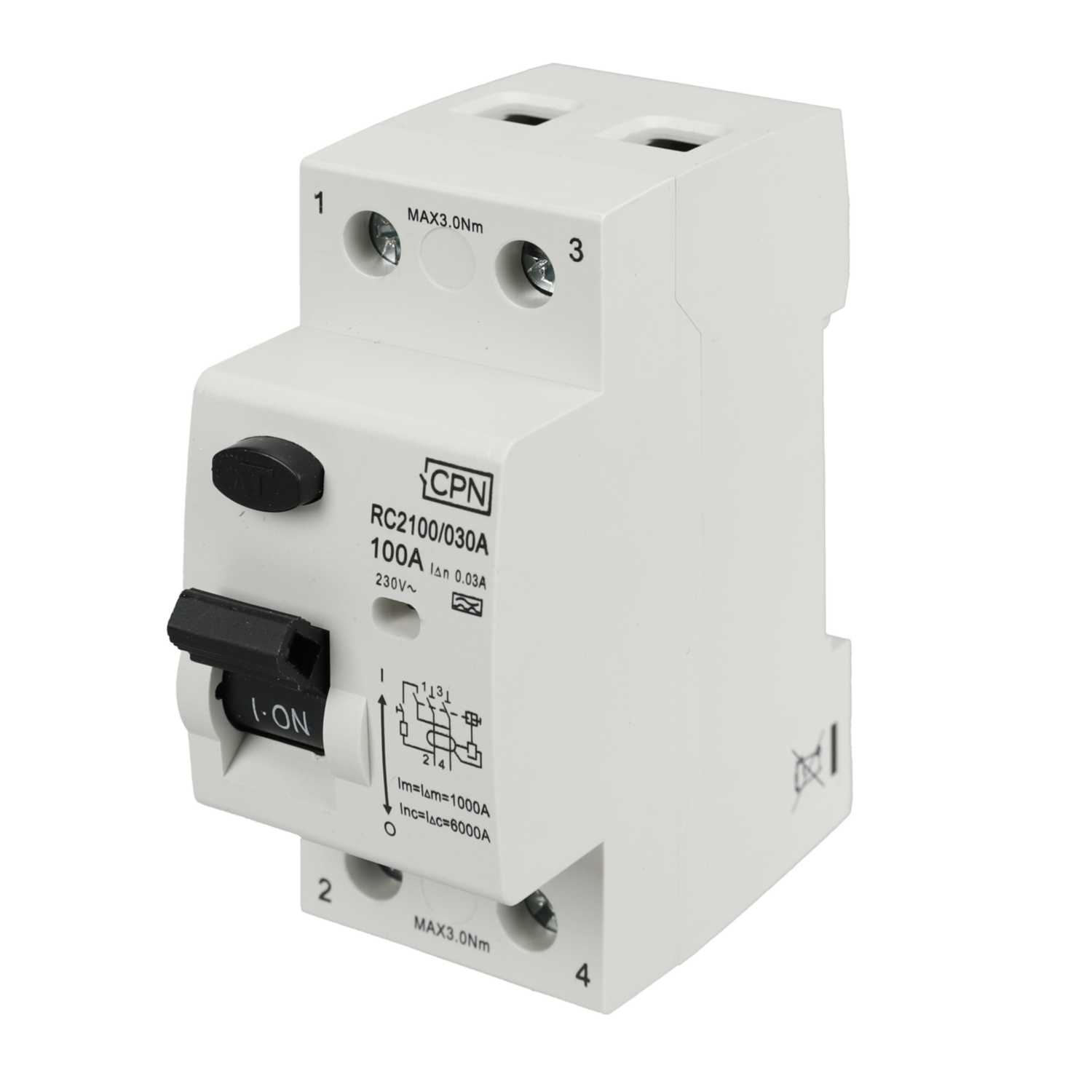 Cudis CPN 100A 2 Pole 30mA Type A RCD (RC2100/030A) | CEF