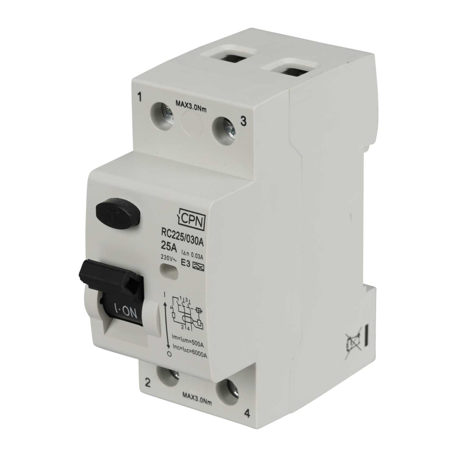 Cudis CPN 25A 2 Pole 30mA Type A RCD (RC225/030A) | CEF