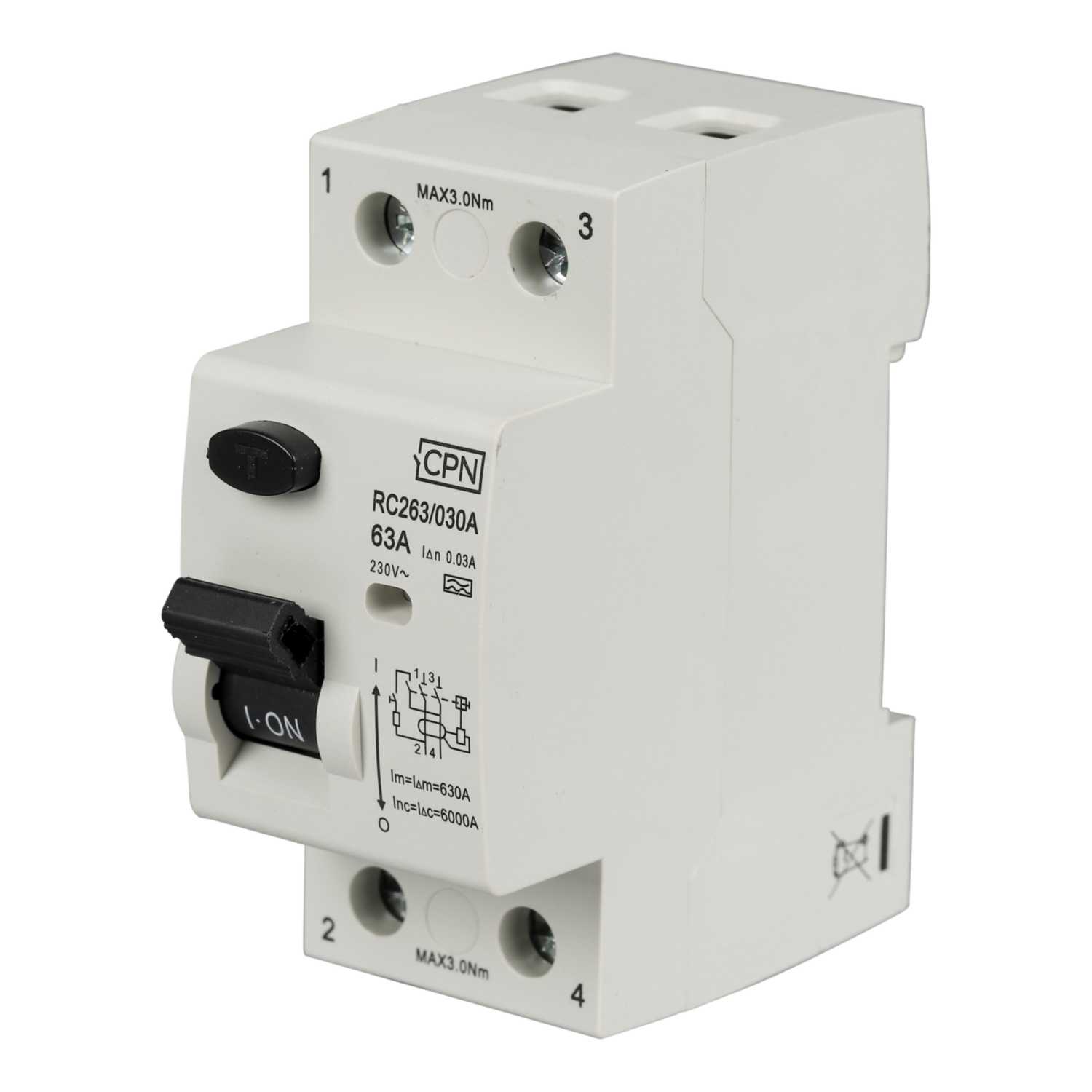 Cudis CPN 63A 2 Pole 30mA Type A RCD (RC263/030A) | CEF