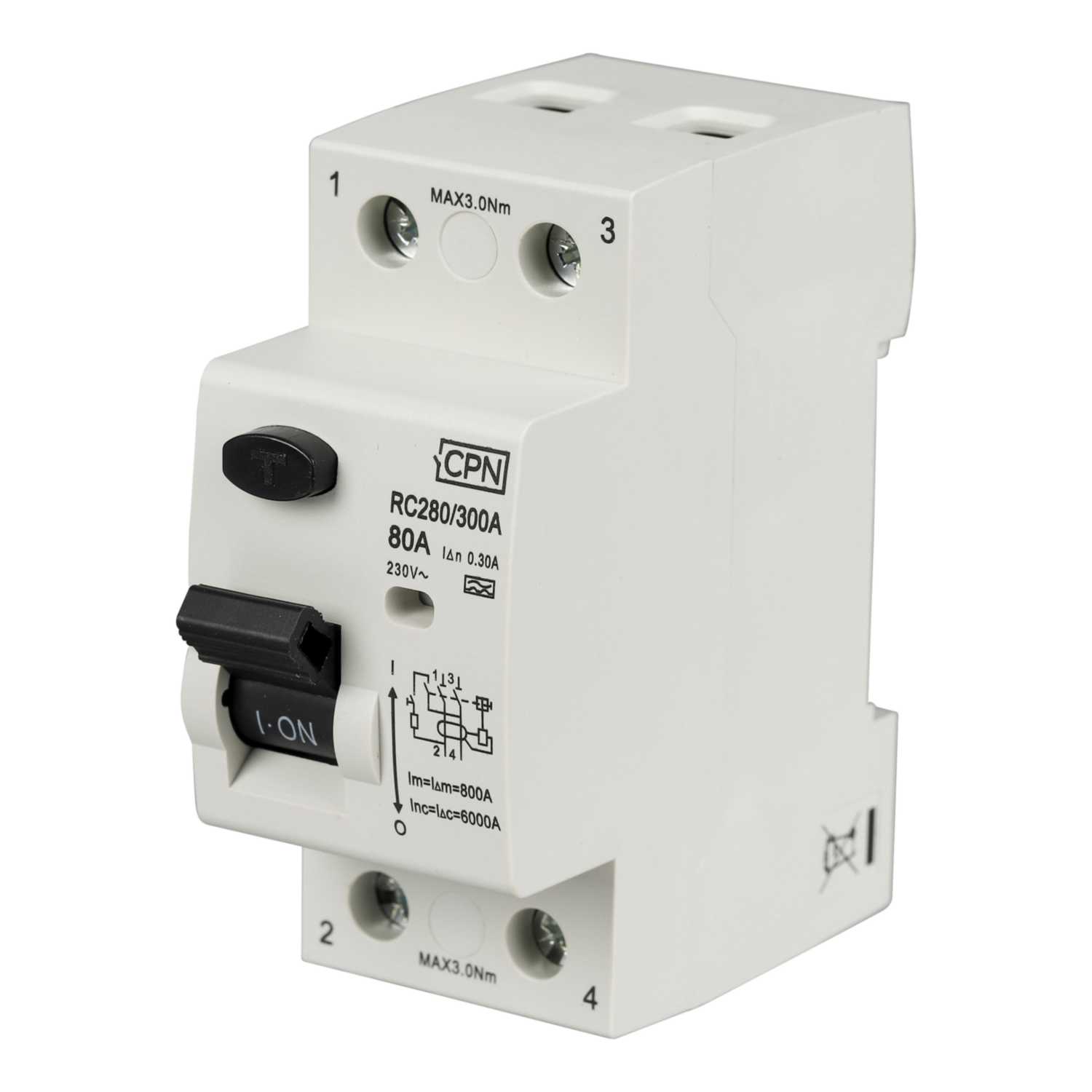 Cudis CPN 80A 2 Pole 300mA Type A RCD (RC280/300A) | CEF