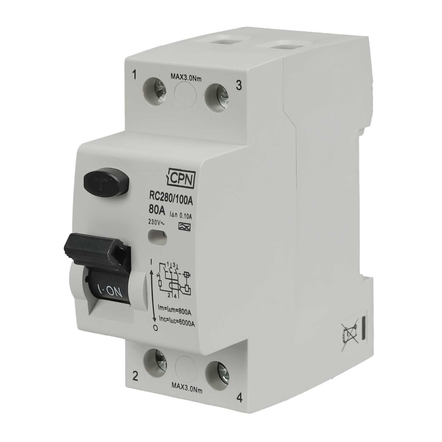 Cudis CPN 80A 2 Pole 100mA Type A RCD (RC280/100A) | CEF