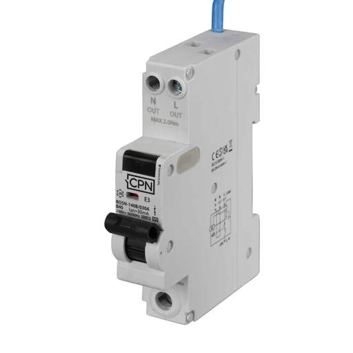 Cudis ROSN 40A 1P+N 1 Module B Curve 6kA 30mA Type A RCBO (ROSN-140B/030A) | CEF