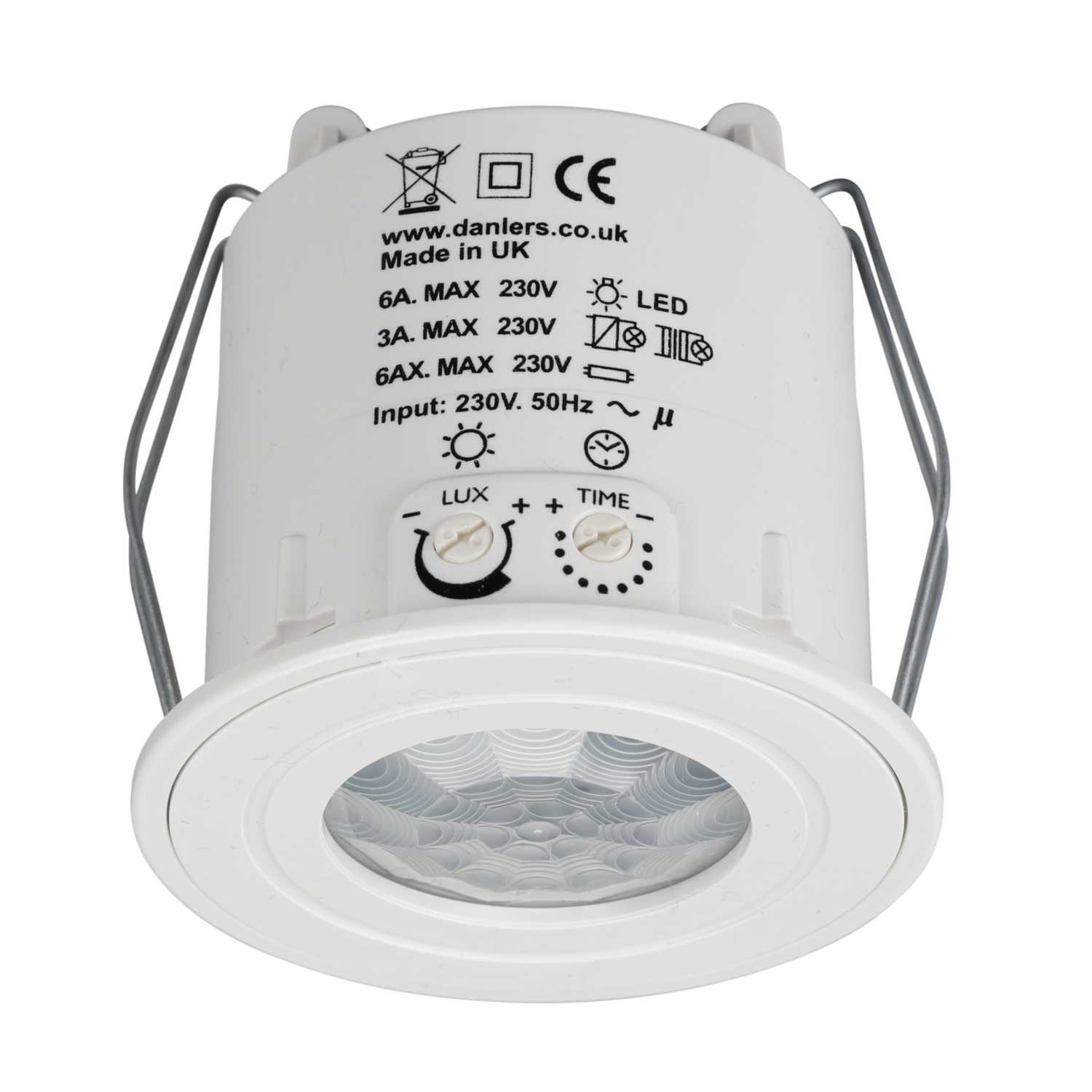 Danlers Ceiling Flush Mounted PIR Occupancy Switch White (CEFLPIR) | CEF
