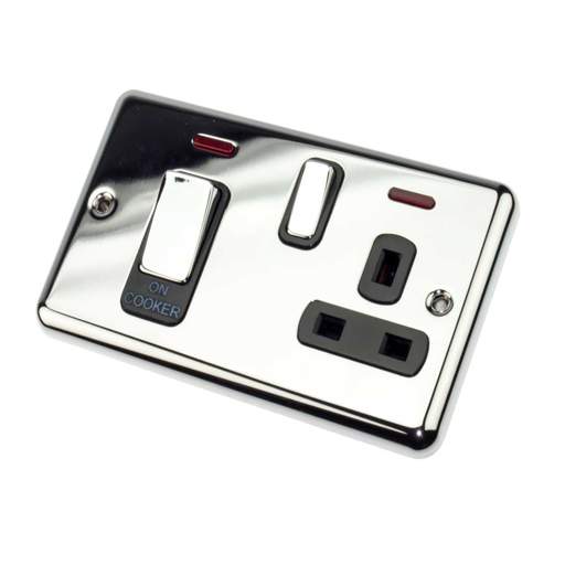 Deta 45A DP Cooker Control Unit with Neon Black Insert Chrome (2927CHB ...