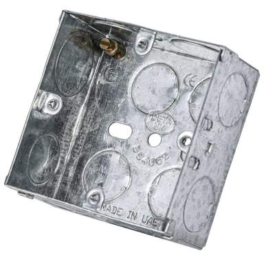 Deta 1 Gang 35mm Flush Metal Knockout Box (Sold in 1's) (DB164) | CEF