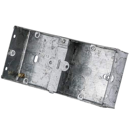 Deta 2 Gang 35mm Dual Flush Metal Knockout Box (Sold in 1's) (DB166) | CEF