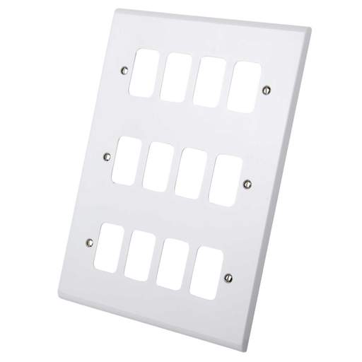 Deta 12 Gang Grid Front Plate (G3308) | CEF