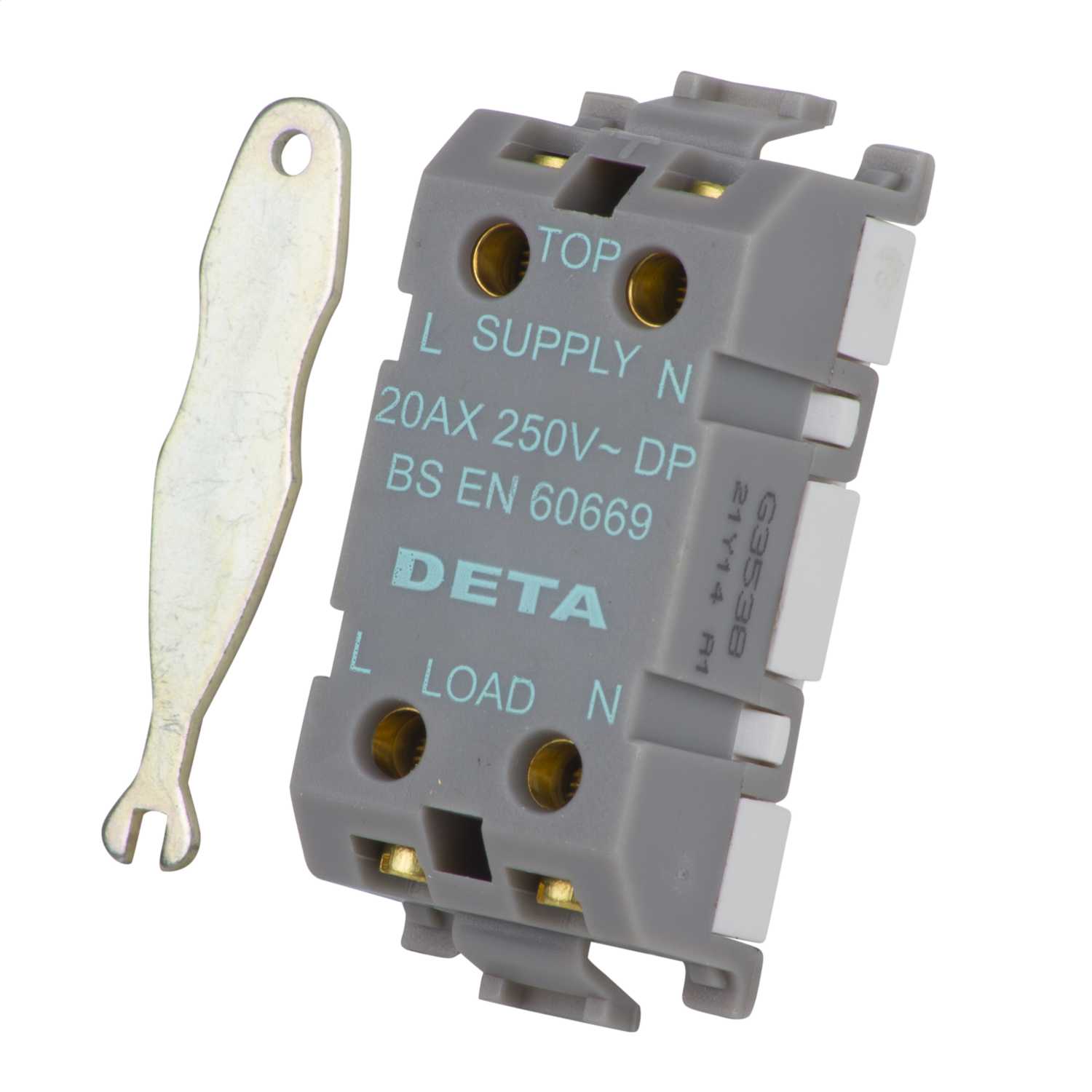 Deta 20A Double Pole Grid Key Switch marked Emergency Lighting Test ...