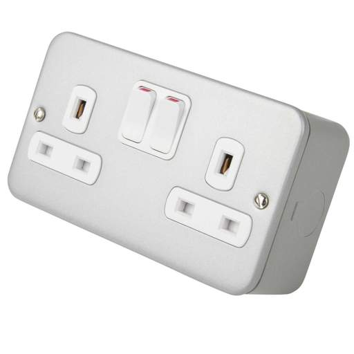 Deta 13A DP 2 Gang Socket Metal Clad (M1209DP) | CEF