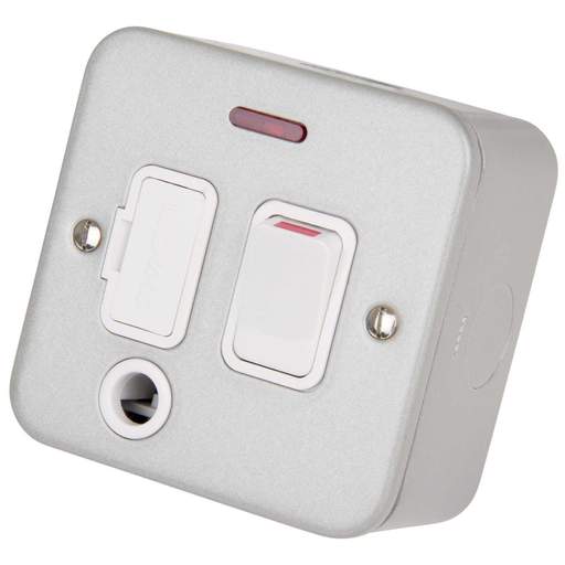 Deta 13A DP Switched Fused Spur with Neon and Flex Outlet Metal Clad ...