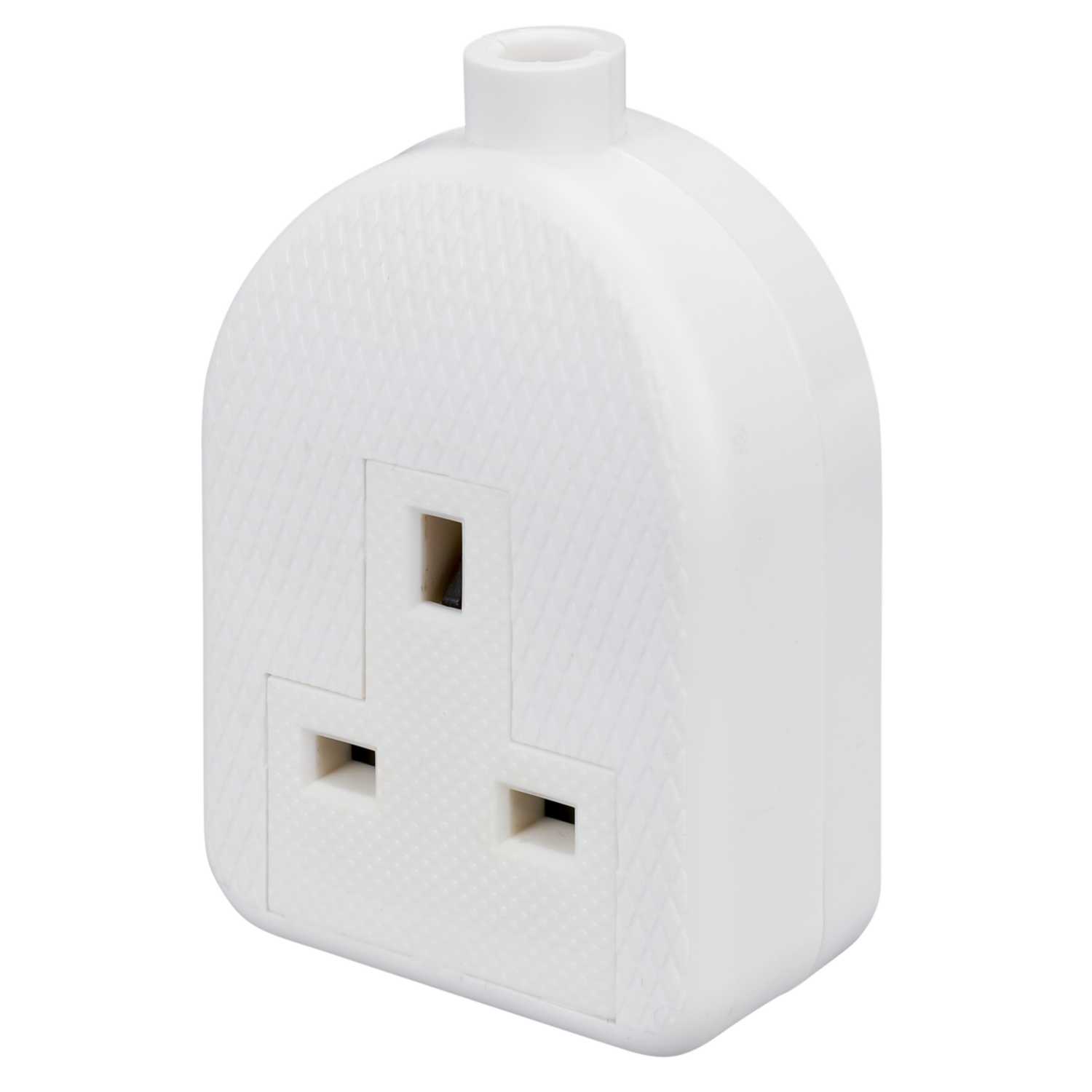 Deta 13A 1 Gang Rubber Trailing Socket White (RTS1GW) | CEF