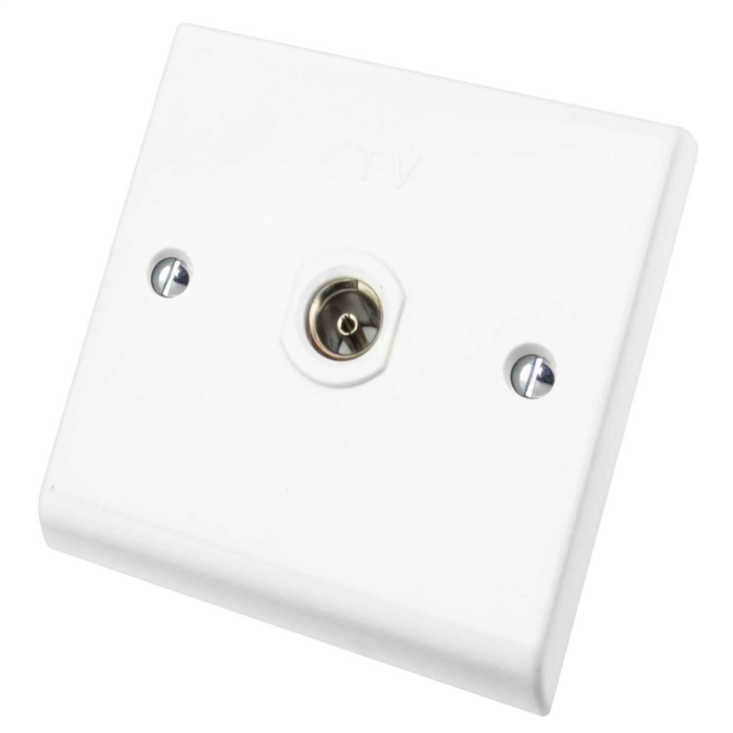 Deta 1 Gang Coaxial Isolated Socket White (S1264) | CEF