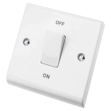 Deta 50A DP 1 Gang Switch White (S1310) | CEF