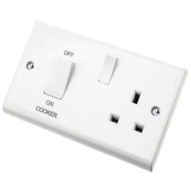 Deta 45A DP Cooker Control Unit with White Rocker White (S1312) | CEF