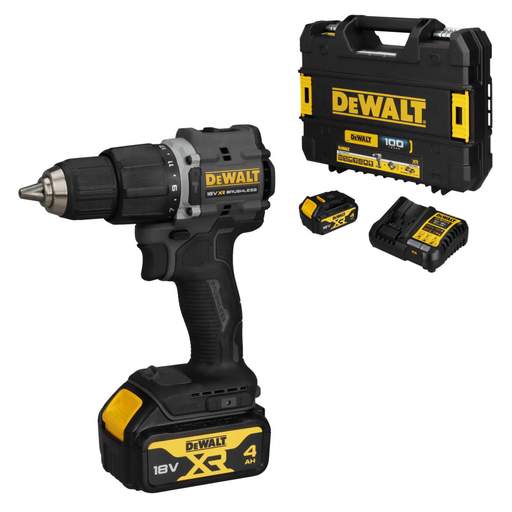 DeWALT 100 Year Limited Edition DCD100M2T-GB 18V Combi Drill with 2 x 4 ...