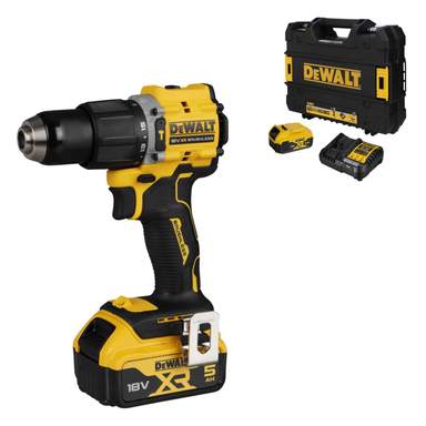 DeWALT DCD799P2T-GB 18V XR Brushless Combi Drill with 2 x 5.0Ah ...