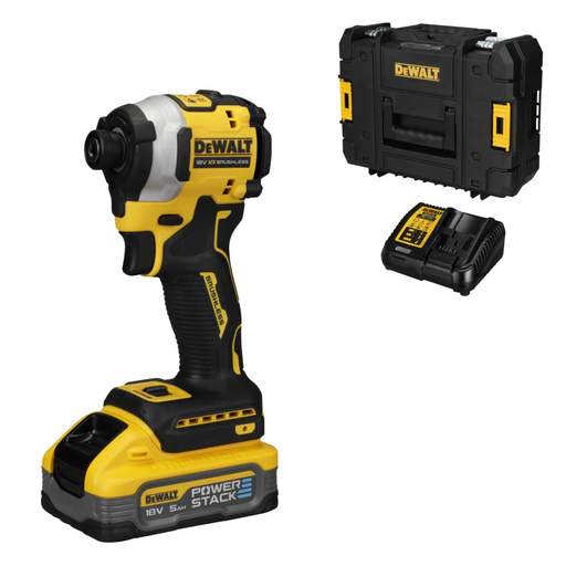 DeWALT DCF850H1T-GB 18V XR Impact Driver with 1 x 5.0Ah POWERSTACK ...