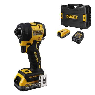 DeWALT DCF870E2T-GB 18V Hydraulic Impact Driver with 2 x POWERSTACK 1 ...