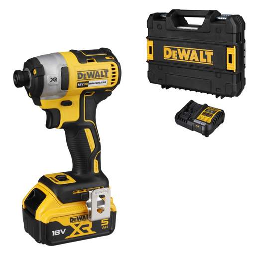 DeWALT DCF887P1-GB 18V XR Brushless Impact Driver with 1 x 5.0Ah ...