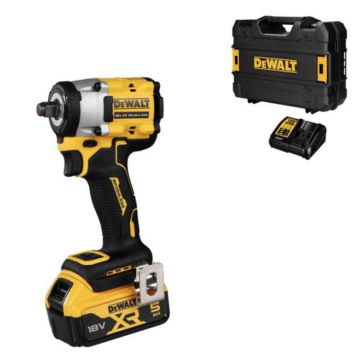 DeWALT DCF921P1T-GB 18V ½" Compact Impact Wrench with 1 x 5.0Ah Battery ...