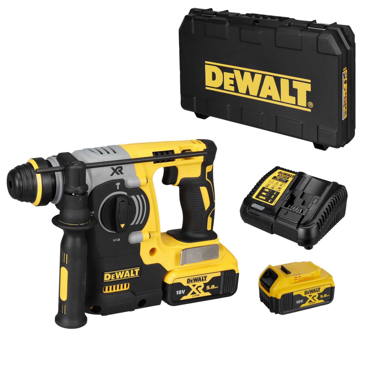 DeWALT DCH273P2-GB 18V XR SDS+ Hammer Drill with 2 x 5.0Ah Batteries ...